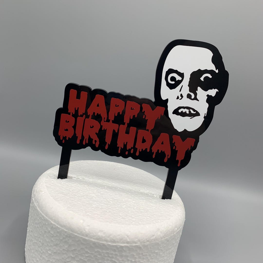The Exorcist Inspired Captain Howdy Happy Birthday Cake Topper - Etsy