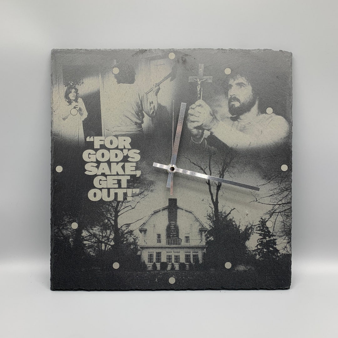The Amityville Horror Inspired Slate Clock With Acrylic Stand - Etsy