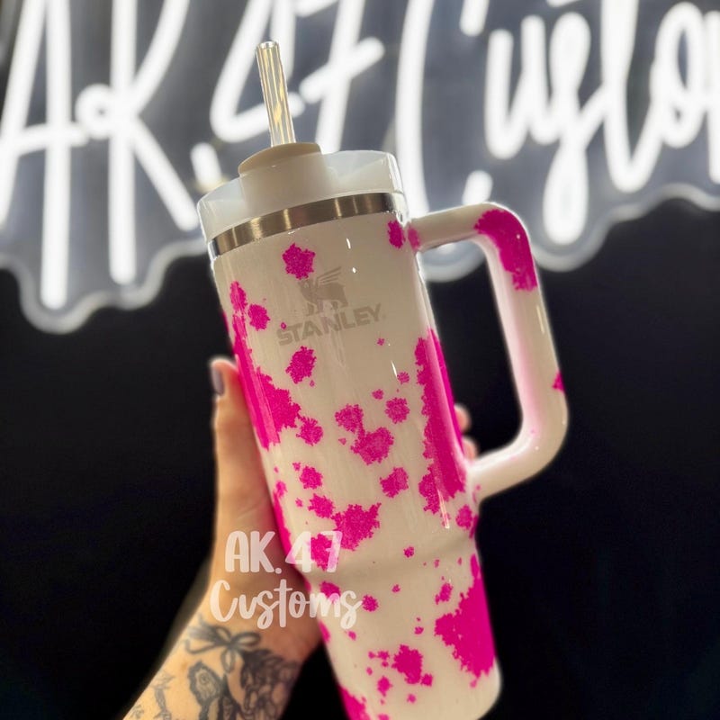 Pink Glitter Stanley Cup - Etsy