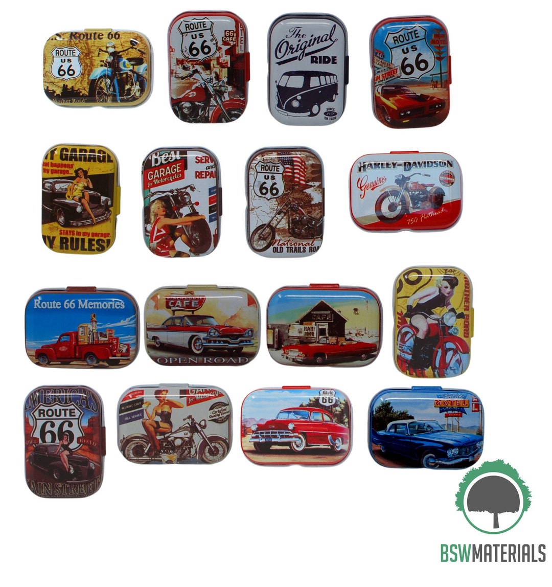 Small Tin Box Empty Metal Storage Organizer With 16 Design Variant ...