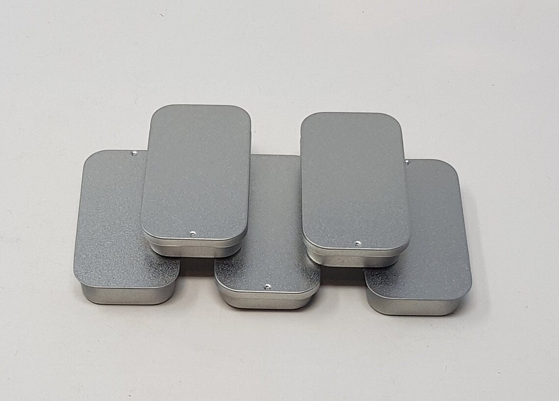 Silver Gift Tin Box With Solid Lid: Survival & Bushcraft Storage - Etsy