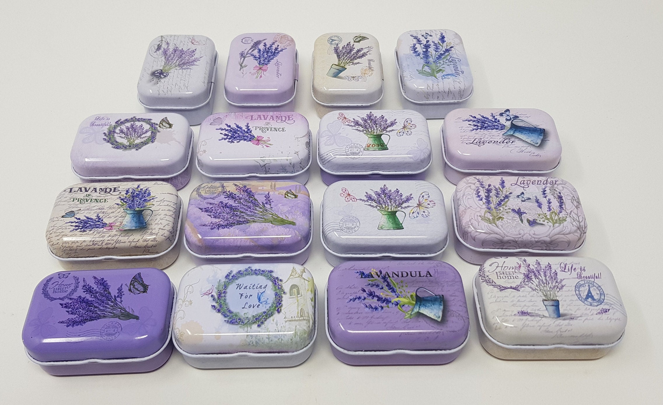 Small Tin Boxes Storage Box Empty Metal Box Jewelry Organizer Flowers ...