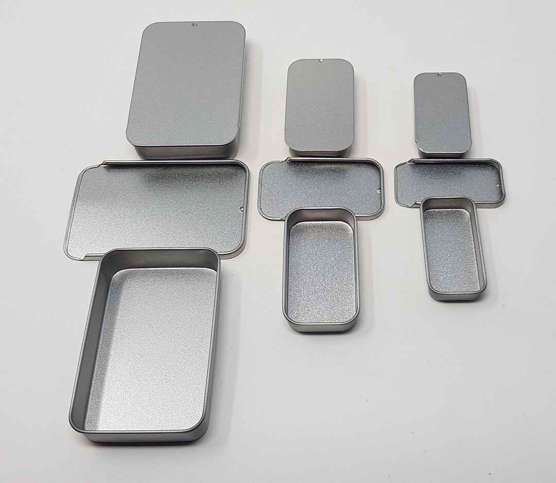 Silver Gift Tin Box With Solid Lid: Survival & Bushcraft Storage - Etsy