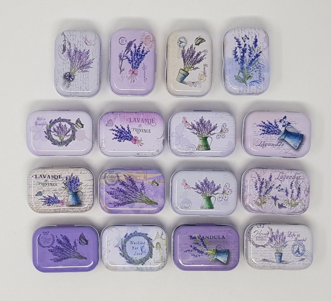 Small Tin Boxes Storage Box Empty Metal Box Jewelry Organizer Flowers ...