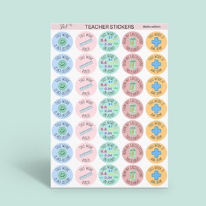 NEW! Maths Pun/ Praise Stickers- Maths Edition - Etsy