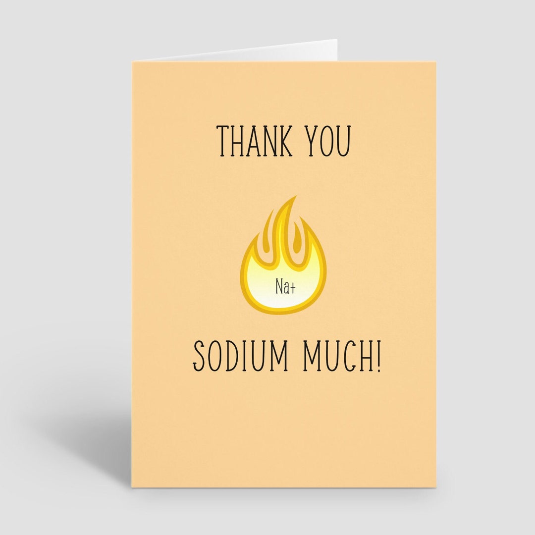 Science Pun Cards, Greeting Card, Birthday Card, Well Done Card. 'thank ...