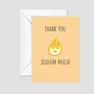 Science Pun Cards, Greeting Card, Birthday Card, Well Done Card. 'thank ...