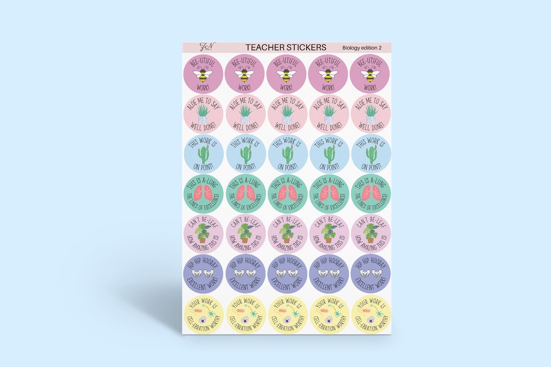 Biology Edition 2: Science/stem Pun Reward Stickers - Etsy