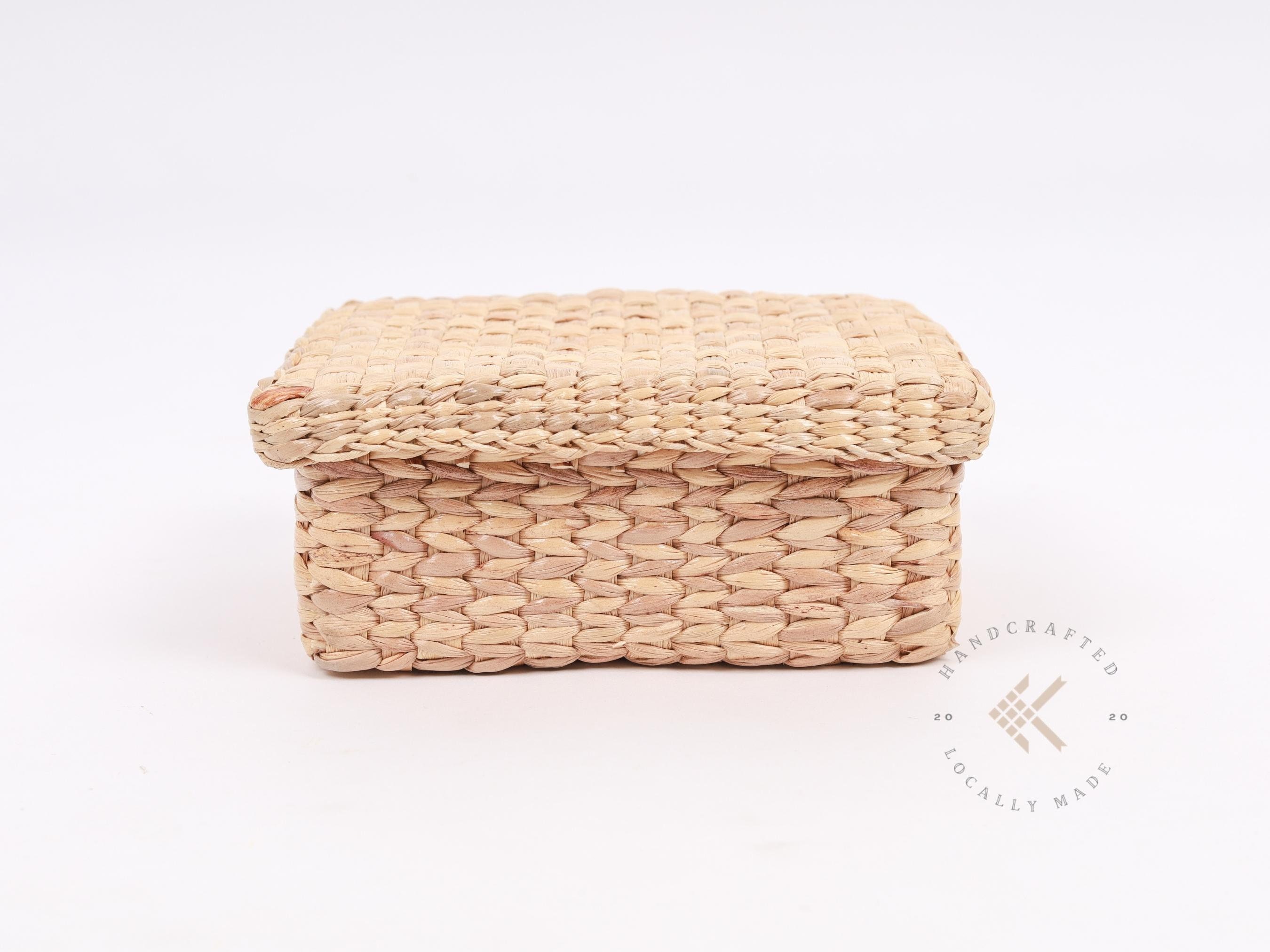 Wicket Box Gift Wrapping, Straw Basket With Lid, Decorative Box ...
