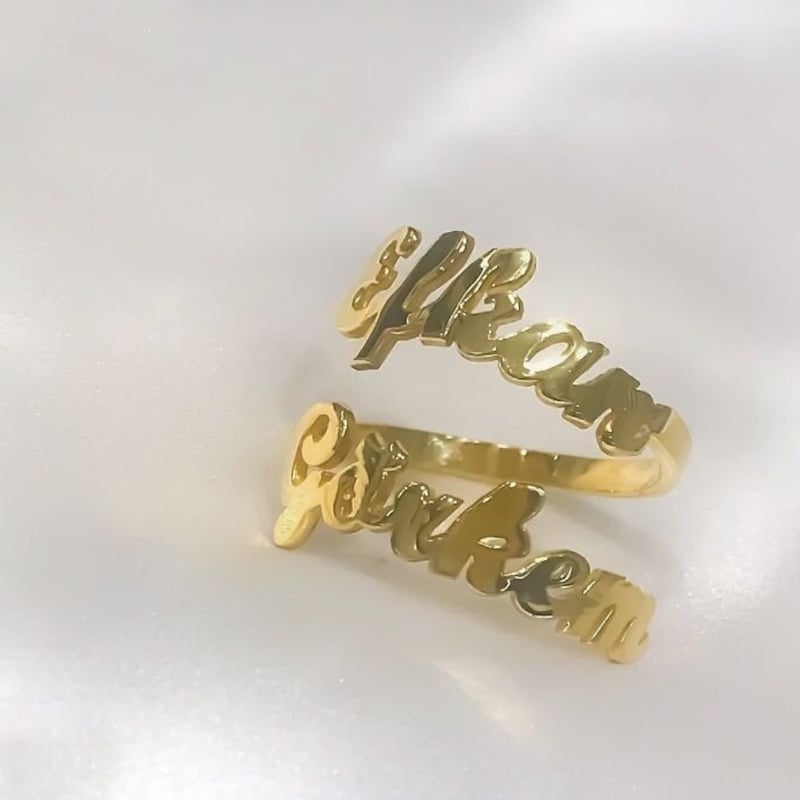 Name Ring Gold - Etsy