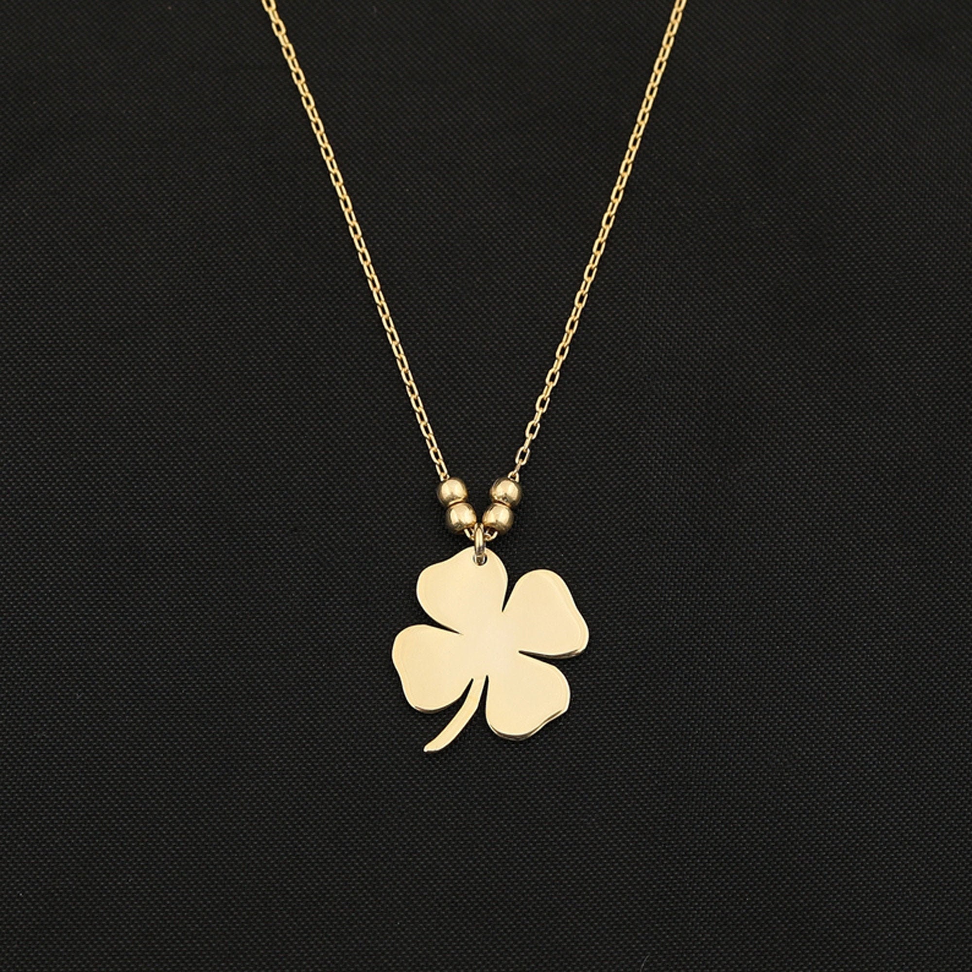 Clover Charm Necklace Four Leaf Clover Necklace Silver - Etsy UK