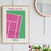 Pink Tennis Court Digital Art Download Pikes Hotel Ibiza - Etsy