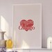 I Love Chicago Print | Digital Art Download | Retro Red Heart Print ...
