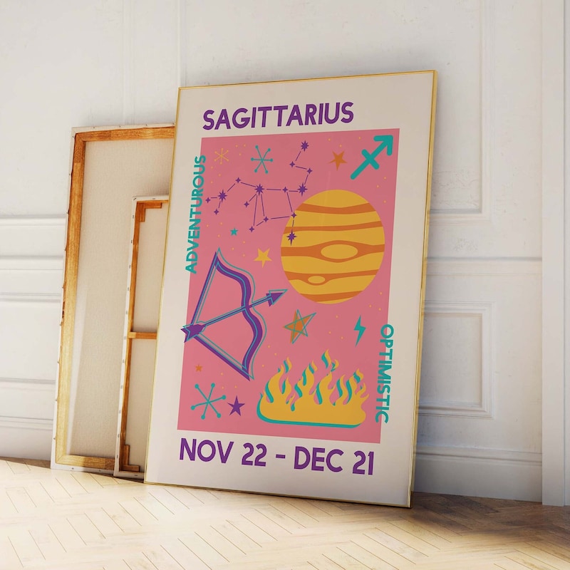 Pink Sagittarius Poster - Etsy