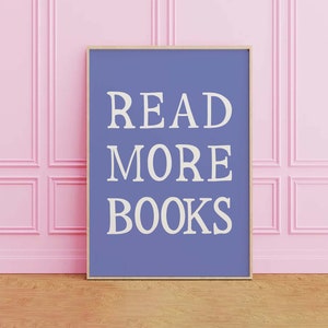 Read More Books Print | Digital Art Download | Cute Library Decor ...