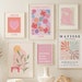 Set of 6 Pink Print Gallery Wall Digital Art Download Boho - Etsy