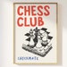 Chess Club Print Digital Art Download Chess Wall Art Checkmate Poster ...