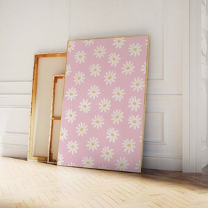 Pink Daisy Print | Digital Art Download | Flower Printable Wall Art ...