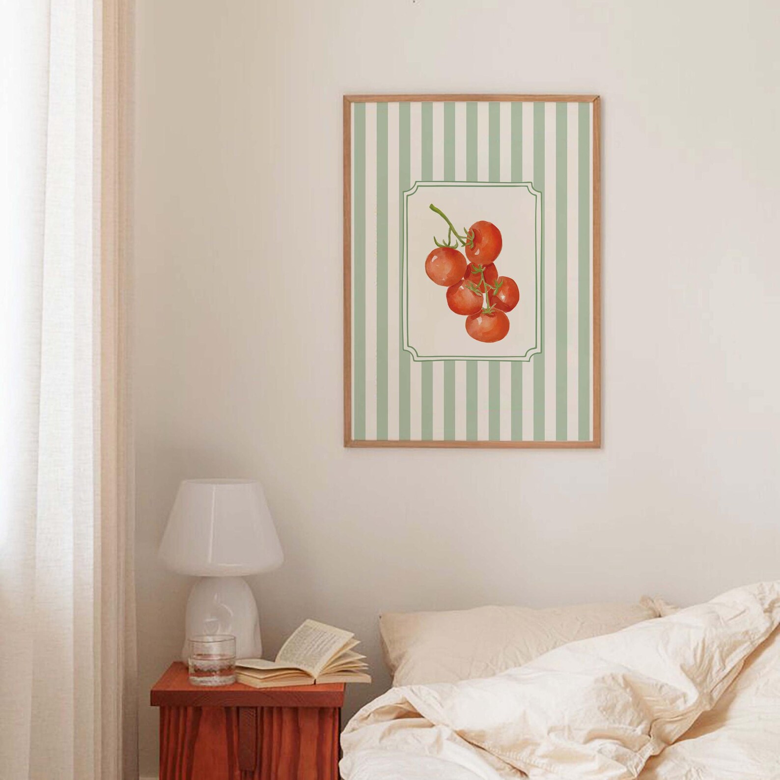 Striped Vegetables Gallery Wall, Digital Art Download, 6 Printables ...