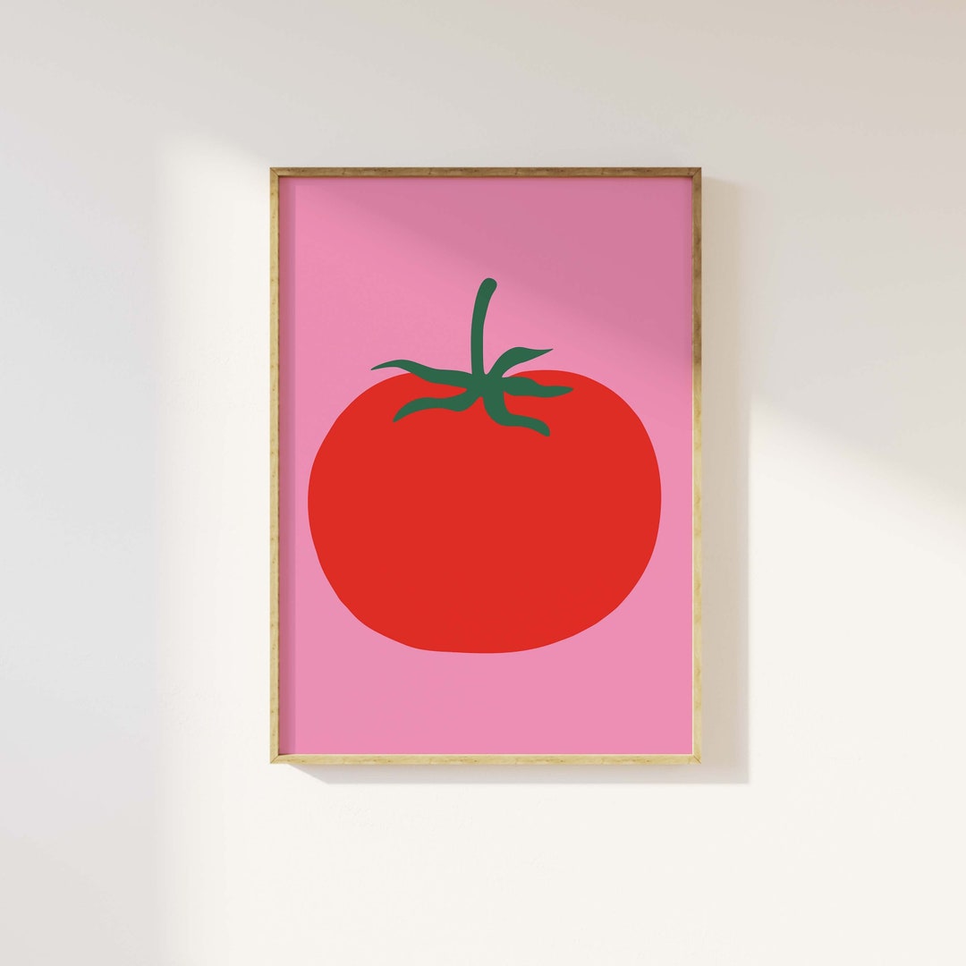 Tomato Print | Digital Art Download | Pomodoro Tomato Wall Art ...