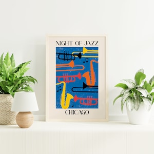 Set of 3 Jazz Night Prints | Digital Art Downloads | New Orleans New ...