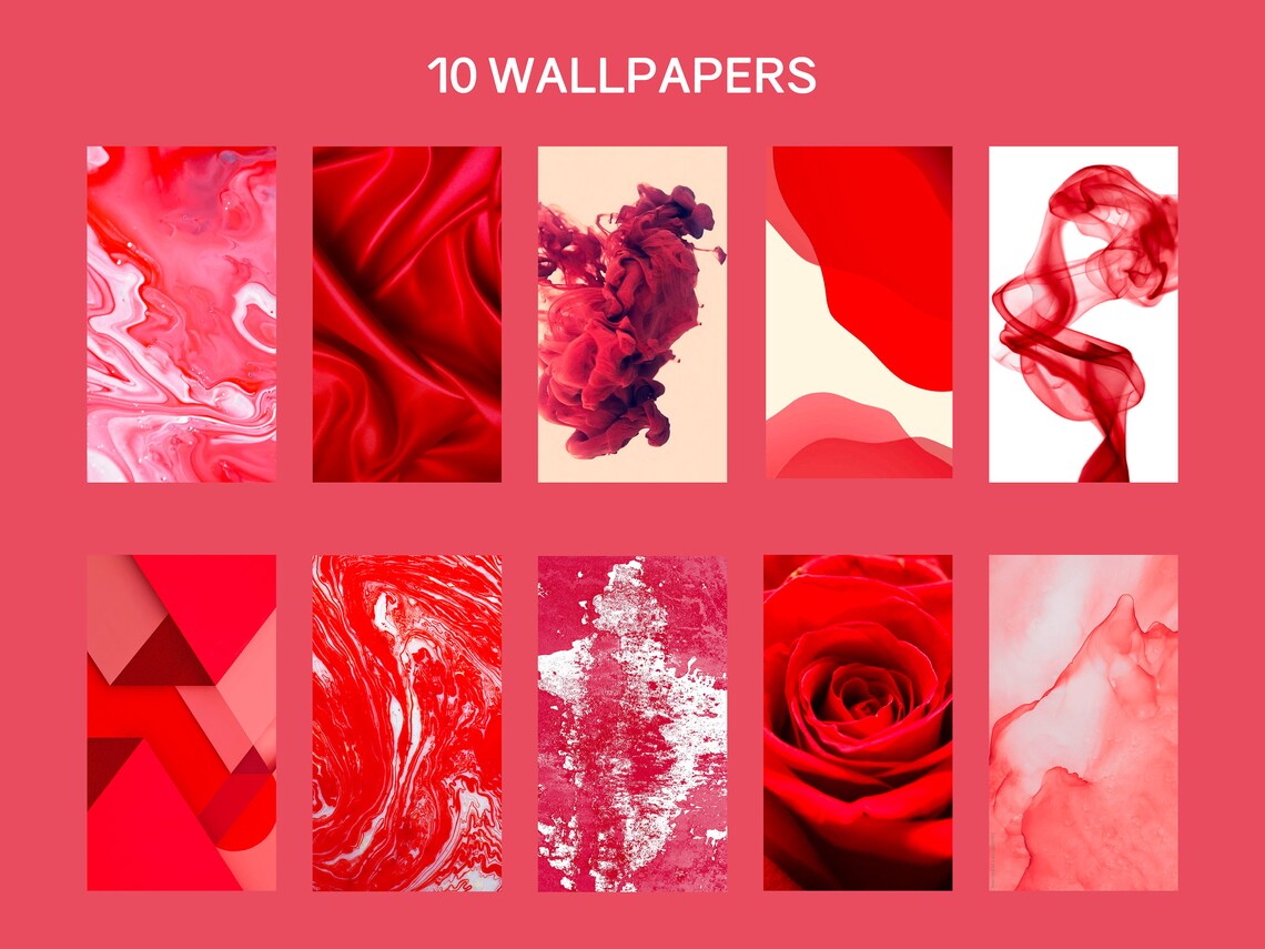 IOS Red & White App Icons Set 330 Red and White Minimal iOS | Etsy