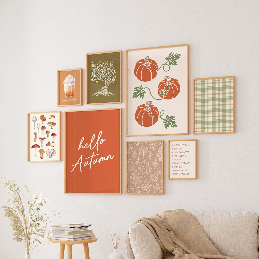 Fall Gallery Wall, Digital Art Download, 10 Printables, Rustic Fall Art ...