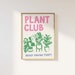 Plant Club Print | Digital Art Download | Cute Plants Decor | Trendy ...