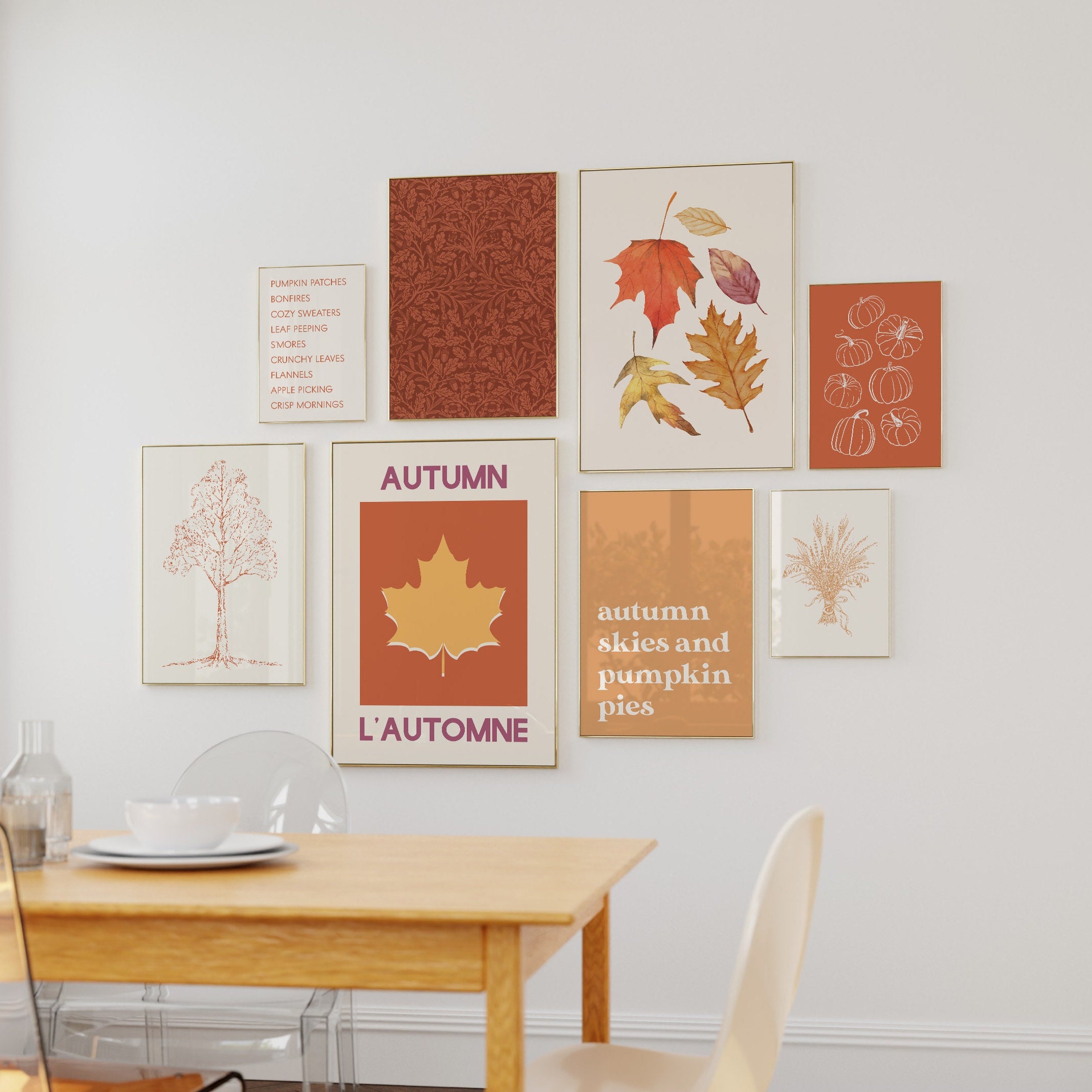 Fall Gallery Wall | Digital Art Download | 10 Printables | Rustic Fall ...
