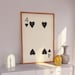 4 of Hearts Print | Digital Art Download | Cute Black Card Print ...