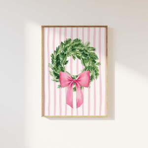 Coquette Christmas Set of 3 Wall Art, Digital Art Download, Trendy Pink ...