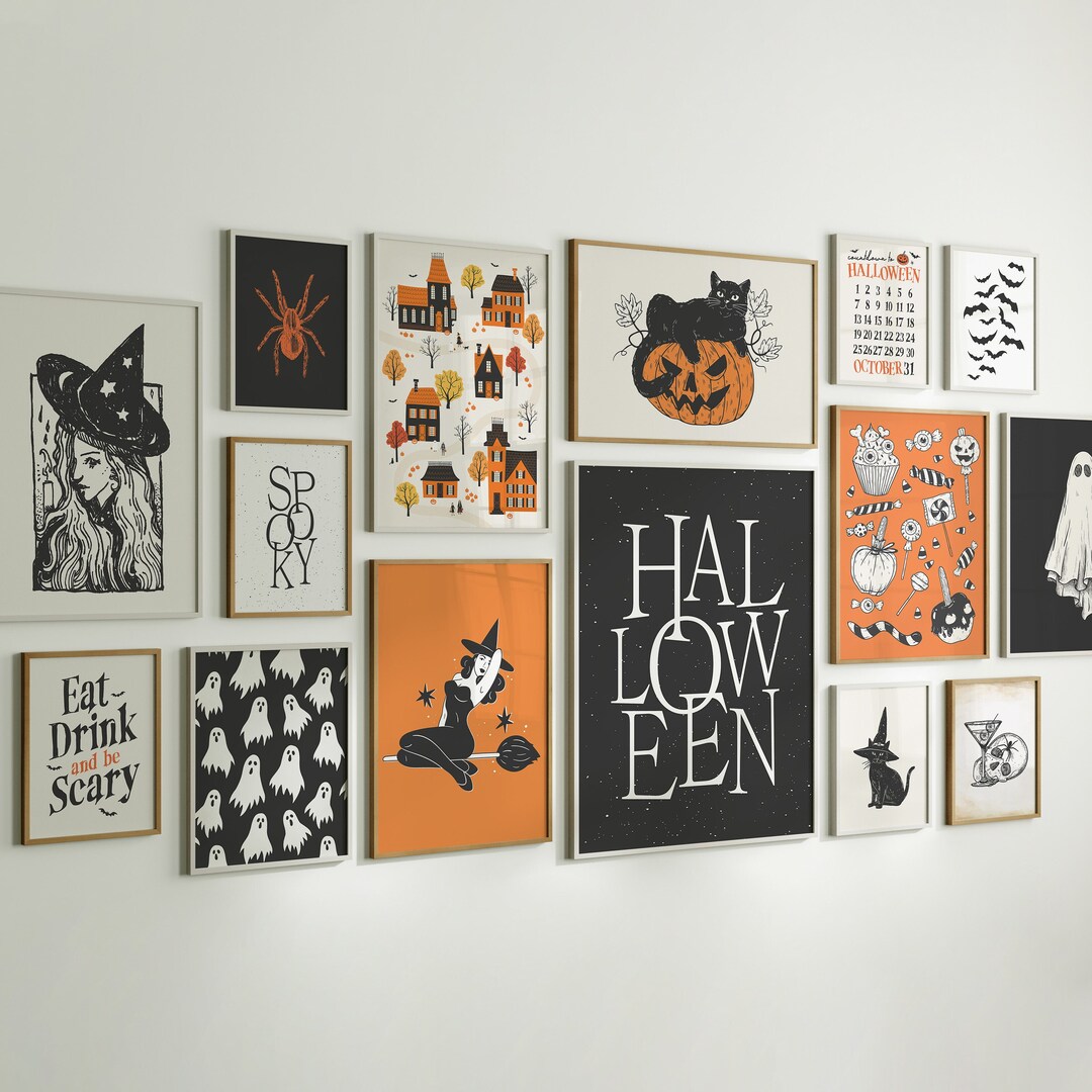Halloween Wall Art Mega Bundle, Digital Art Download, 30+ Printables ...