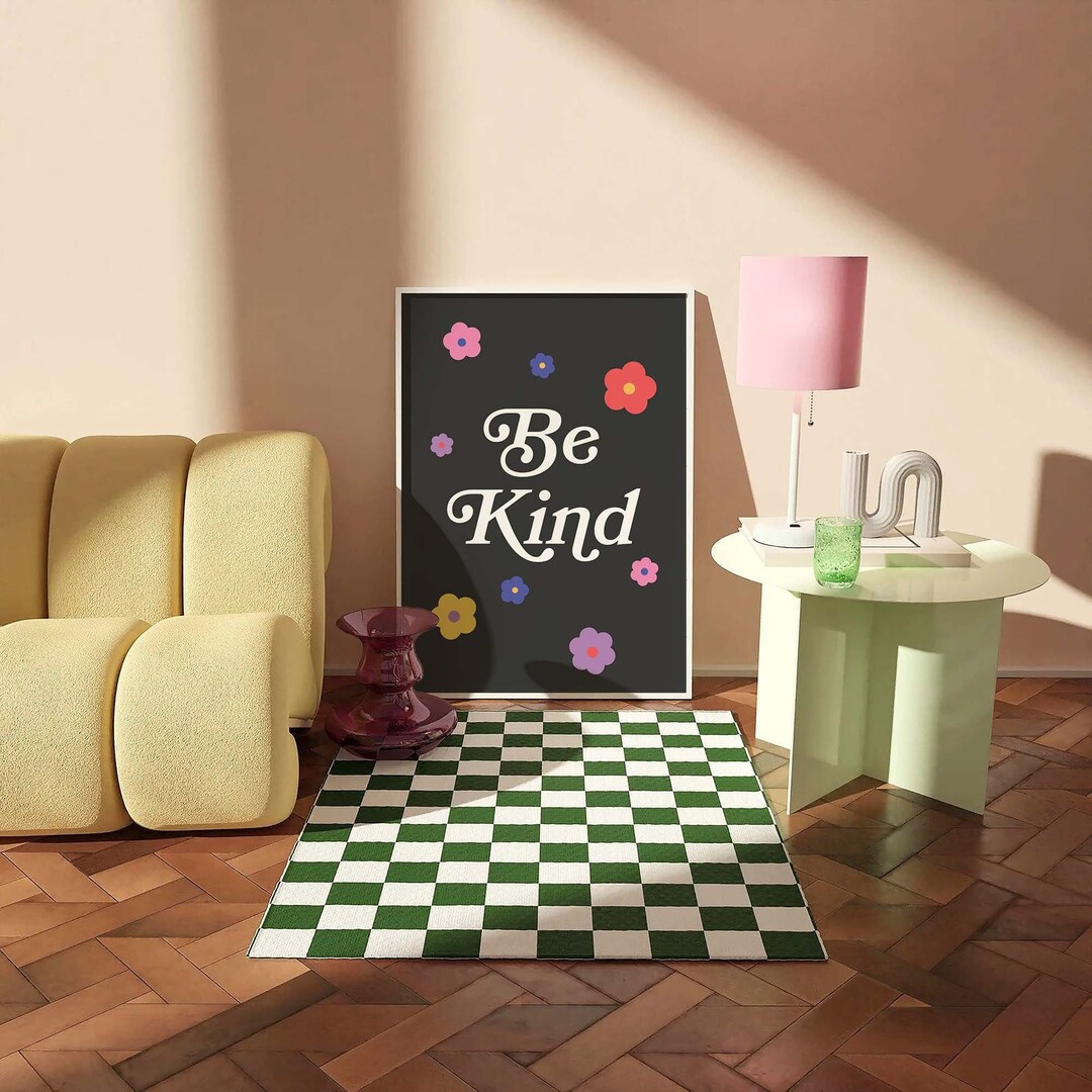 Be Kind Print | Digital Art Download | Black Retro Kindness Printable ...