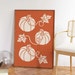 Cute Pumpkins Print, Digital Art Download, Autumn Wall Decor ...