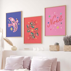 Christmas Gallery Wall , Digital Art Download, 10 Printables, Trendy ...