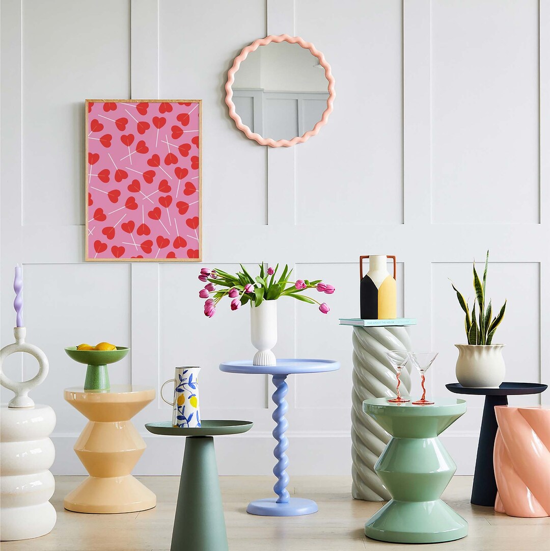 Heart Lollipop Print Digital Art Download Cute - Etsy