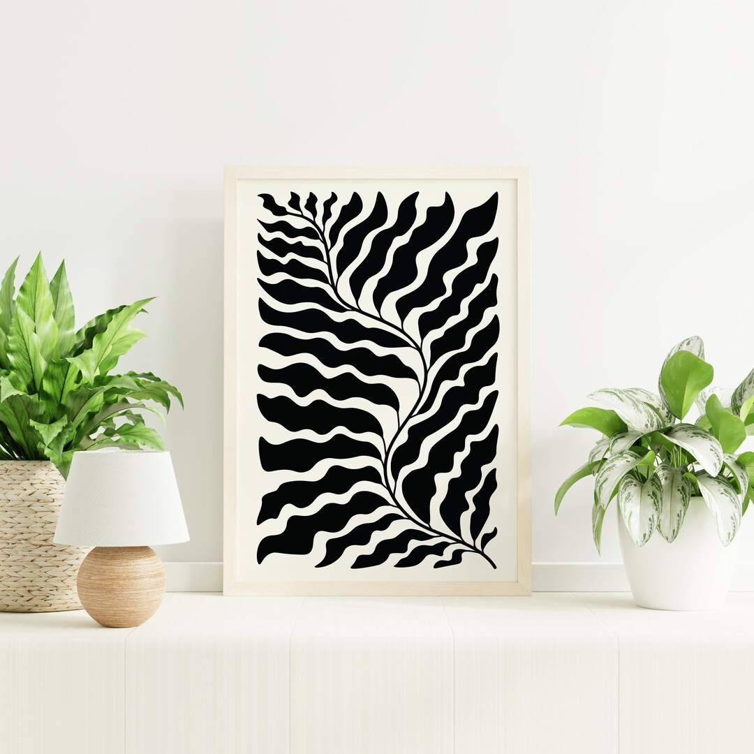 Matisse Botanical Exhibition Print | Digital Art Download | Black Paper ...