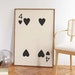 4 of Hearts Print | Digital Art Download | Cute Black Card Print ...