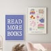 Book Lover Gallery Wall, Digital Art Download, Book Club Decor, Trendy ...