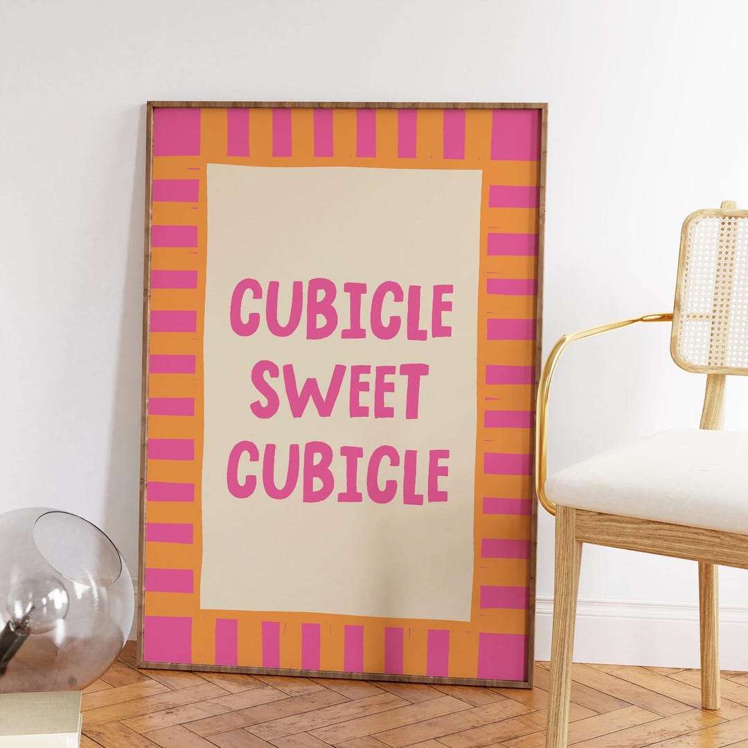 Cubicle Sweet Cubicle Art Print, Funny Office Wall Art, Corporate ...