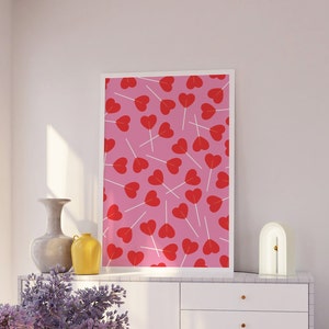 Valentine's Day Gallery Wall, Digital Art Download, 10 Printables, Cute ...