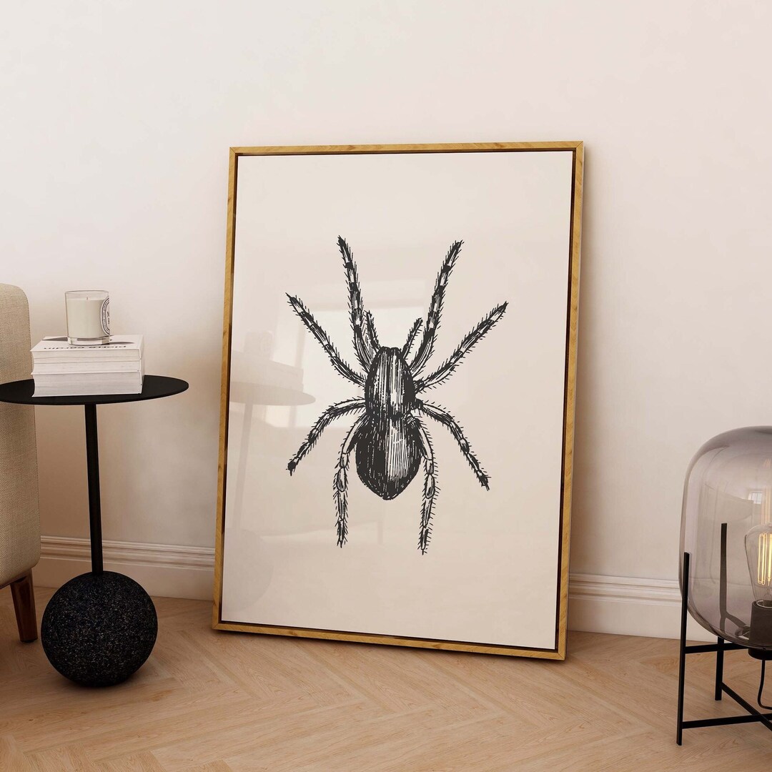 Spider Print | Digital Art Download | Spooky Halloween Wall Decor ...