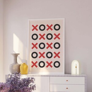 XOXO Print | Digital Art Download | Cute Valentine's Print | Retro Hug ...
