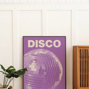 Purple Disco Print Digital Art Download Purple Disco Ball Exhibition ...
