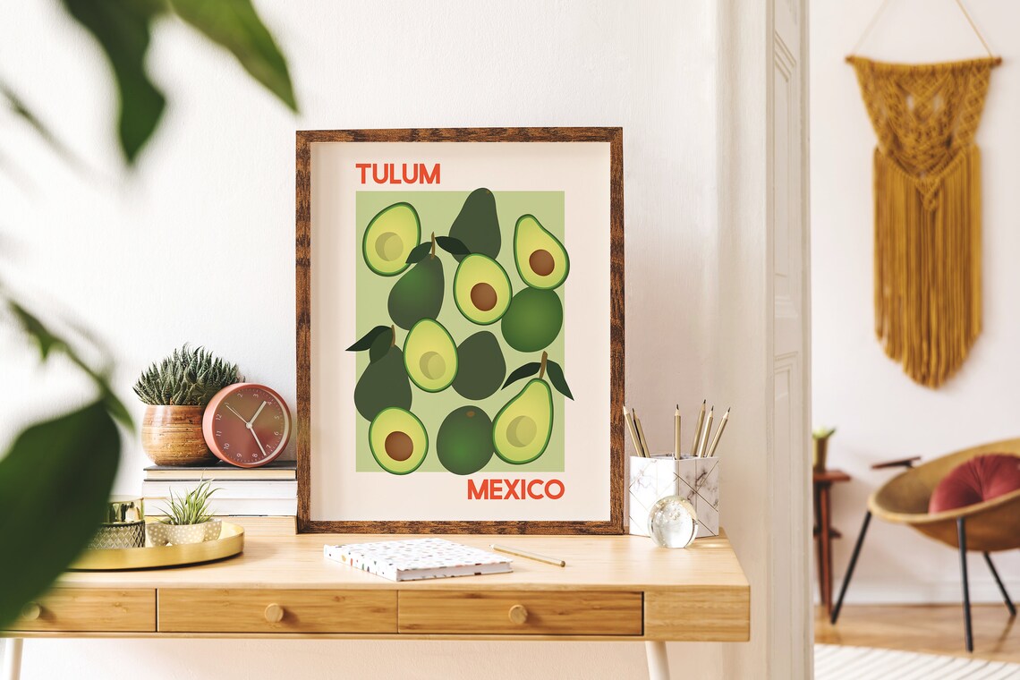 Avocado Tulum Mexico Print Digital Art Download Avocados - Etsy