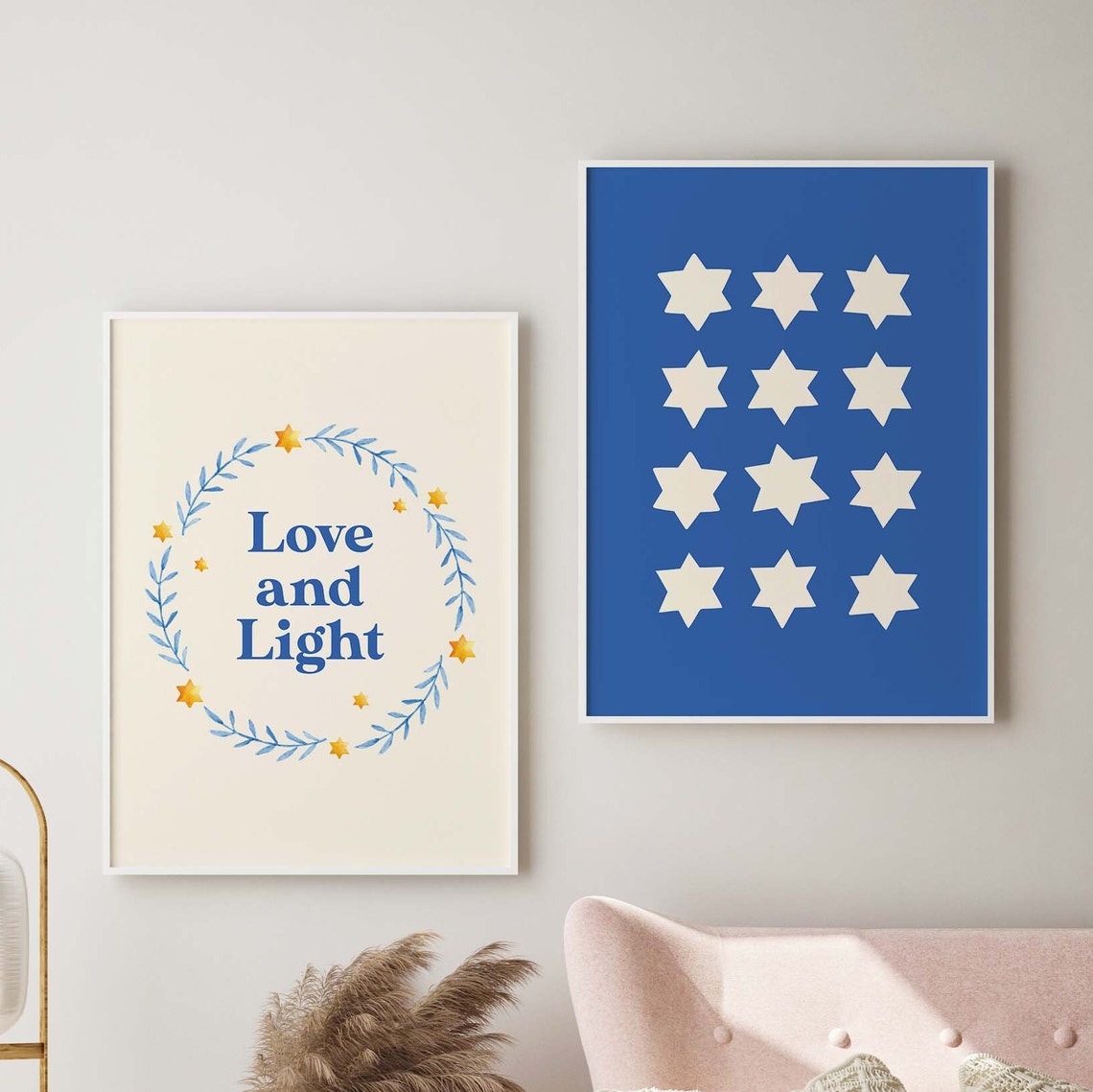 Hanukkah Gallery Wall | Digital Art Download | 10 Printables | Cute ...