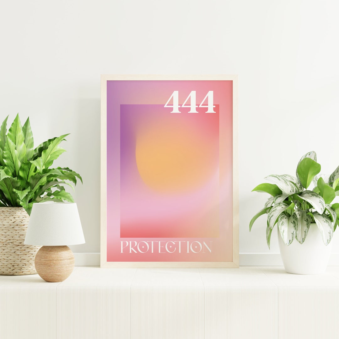 Angel Number 444 Protection Print | Digital Art Download | Spiritual ...