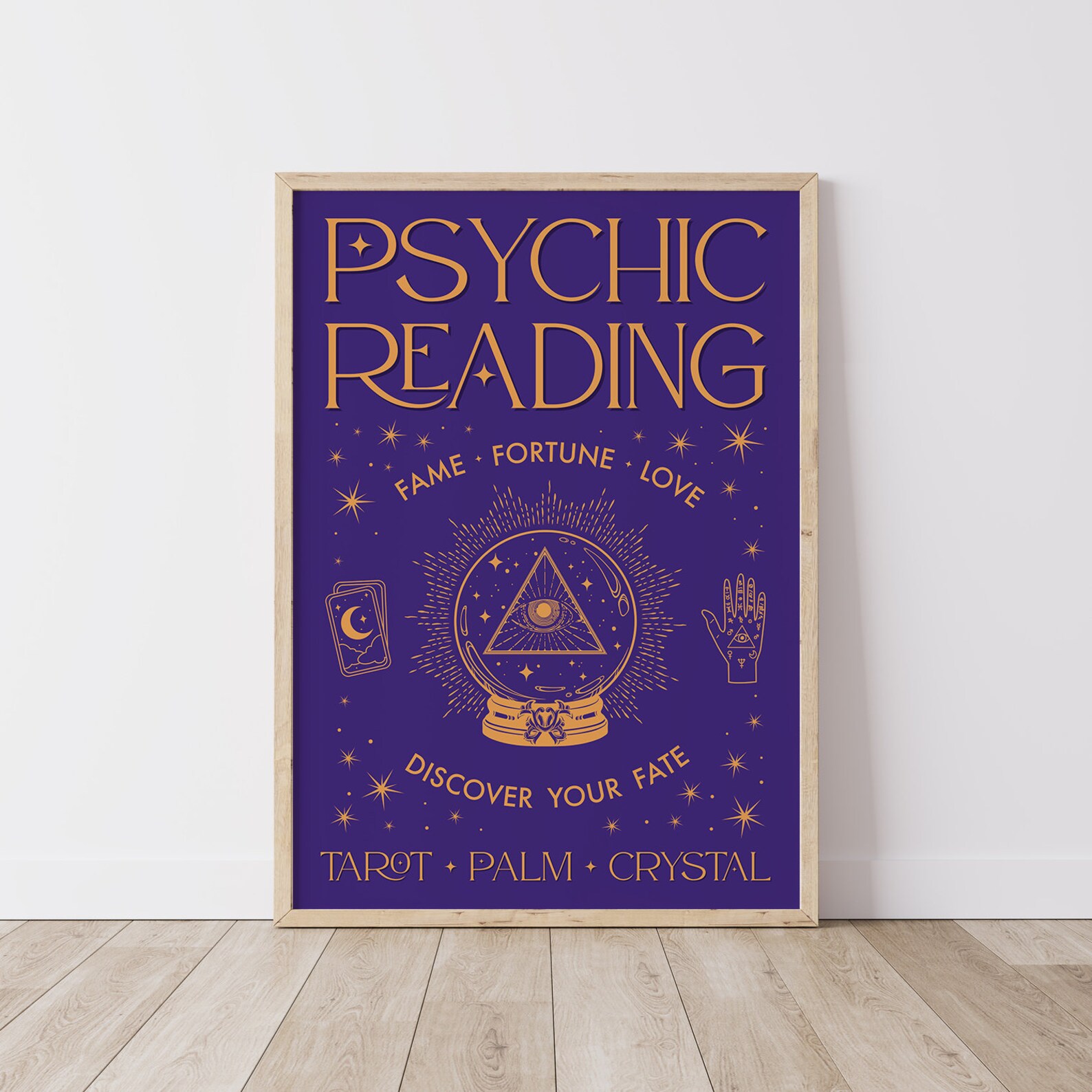 Psychic Reading Digital Art Download Vintage Purple Magic - Etsy
