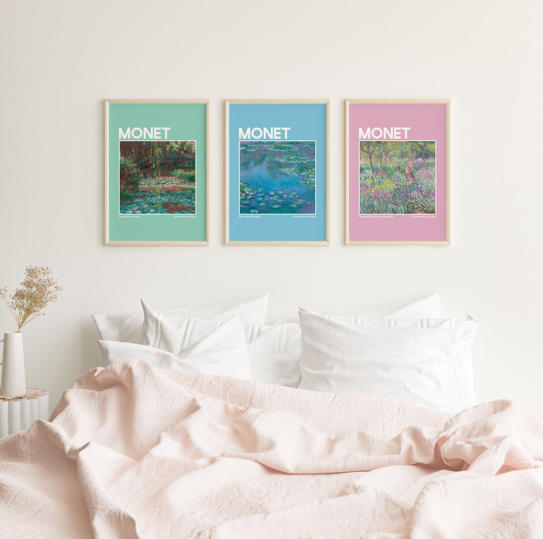 Set of 3 Monet Exhibition Print | Digital Art Download | Claude Monet ...