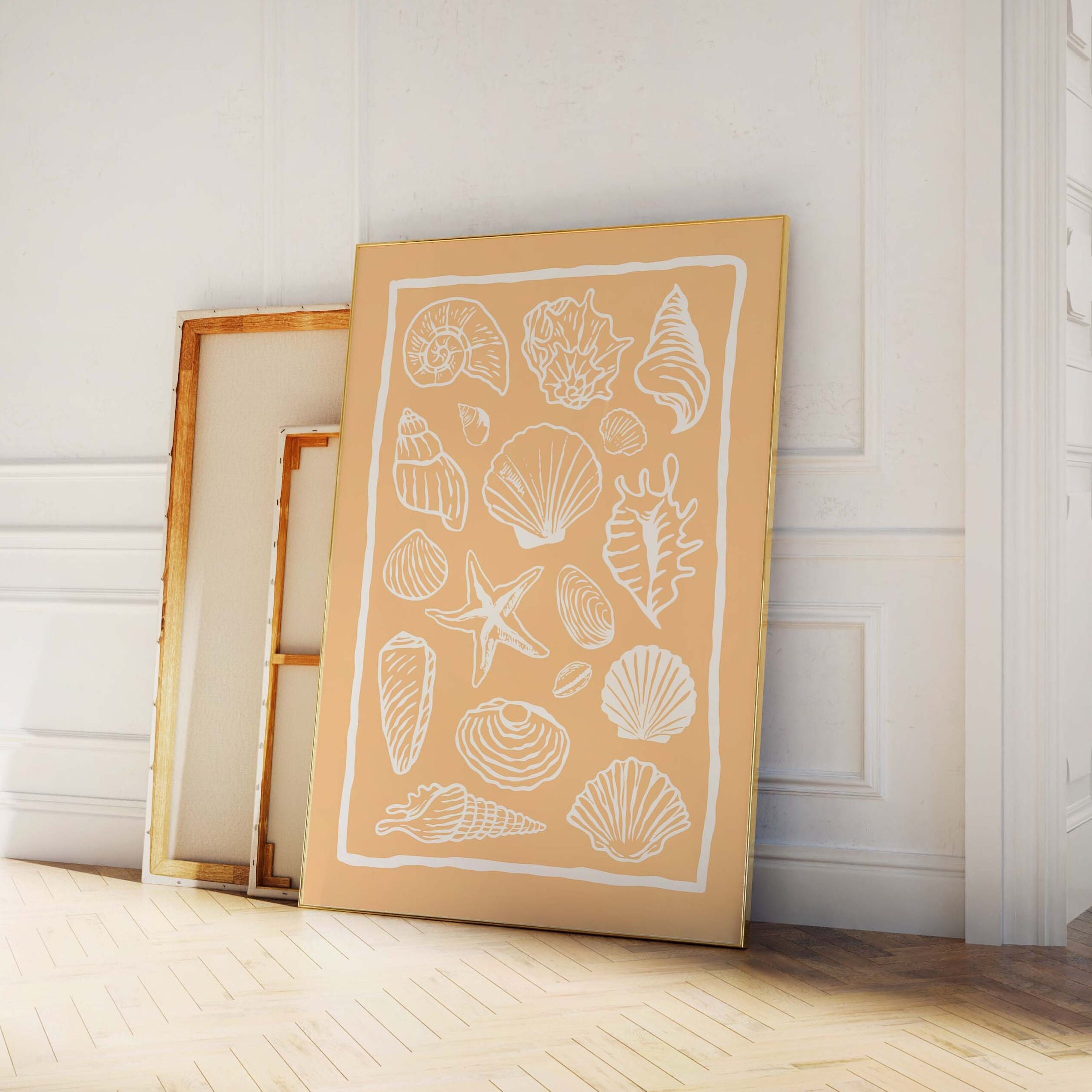 Seashells Print | Digital Art Download | Cute Summer Art Print | Girly ...